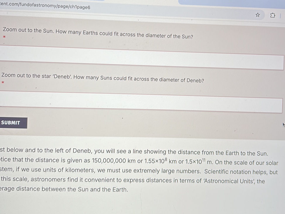 Zoom out to the Sun. How many Earths could | StudyX