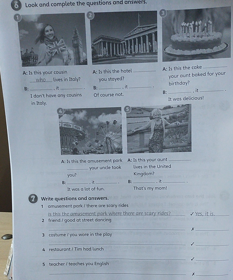 6 Look and complete the questions and | StudyX