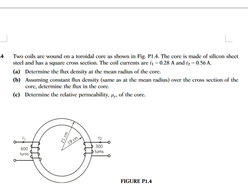 Two coils are wound on a toroidal core as | StudyX
