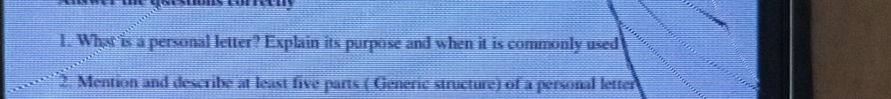 What is a personal letter? Explain its
