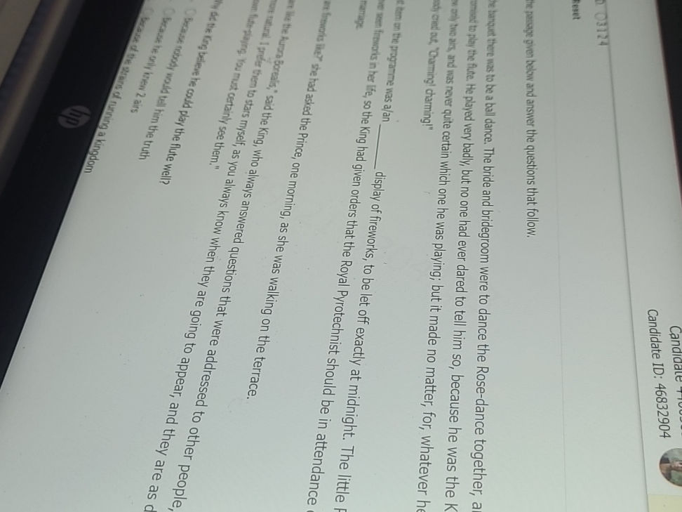 The passage given below and answer the | StudyX