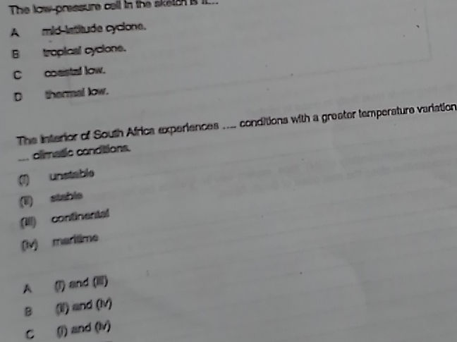 The low-pressure cell in the sketch is it... | StudyX