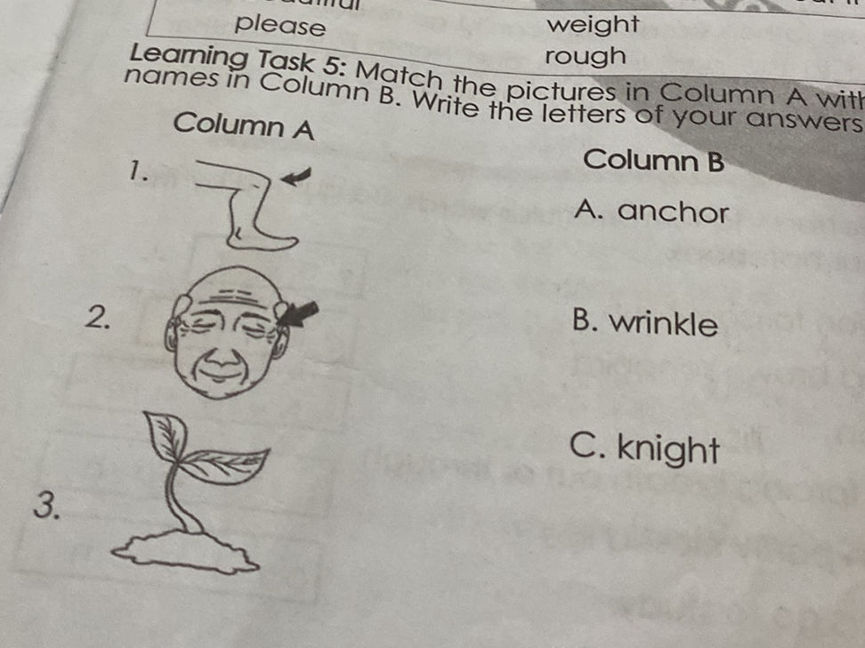 Learning Task 5: Match the pictures in | StudyX