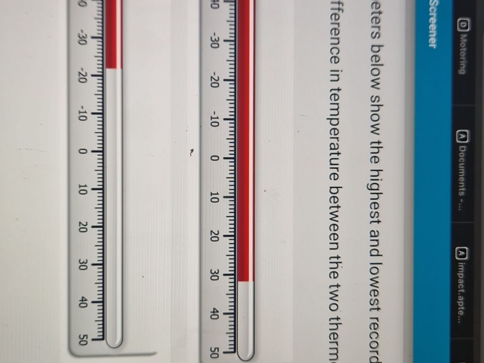 The thermometers below show the highest and | StudyX