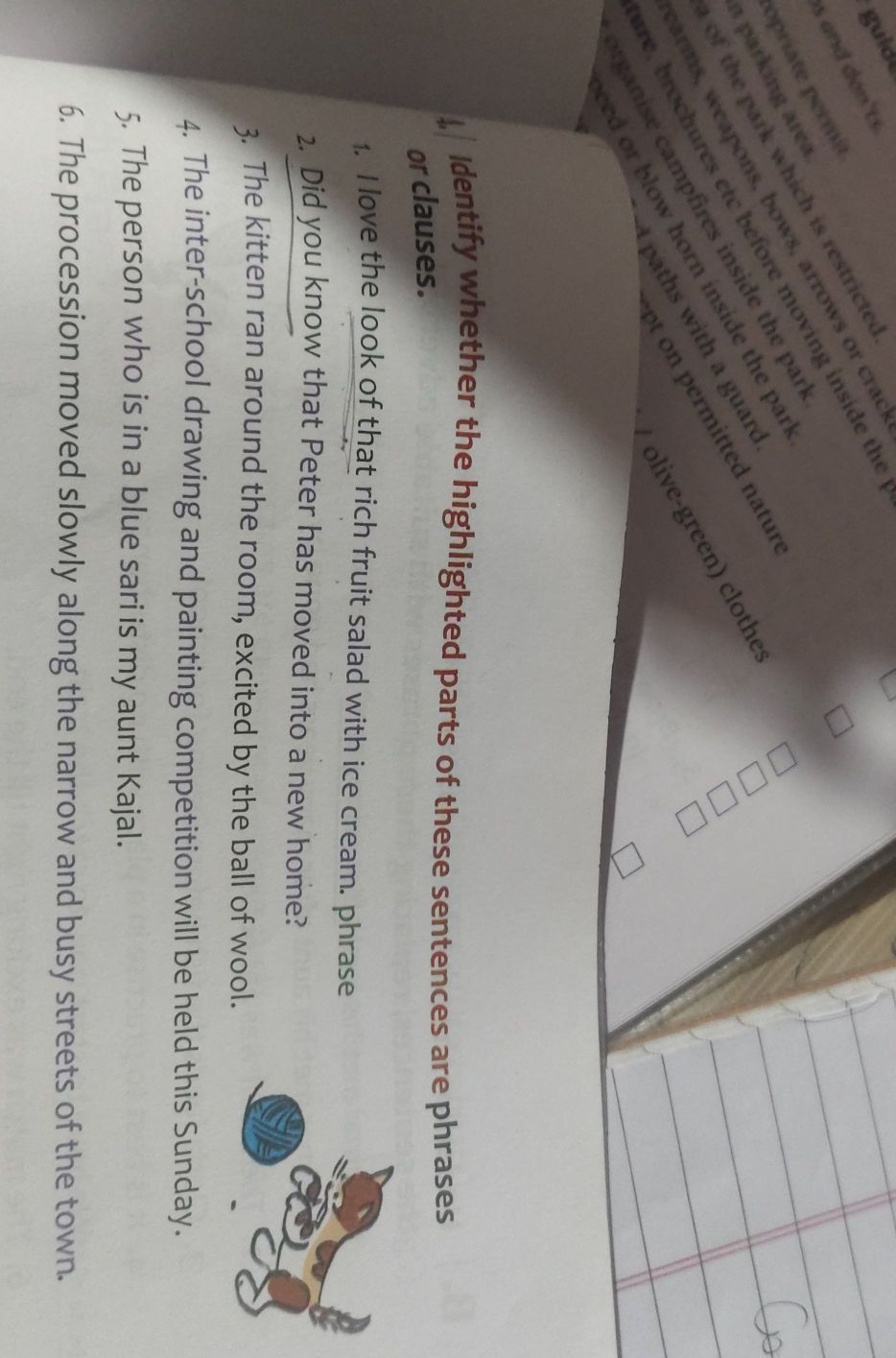 Identify whether the highlighted parts of | StudyX