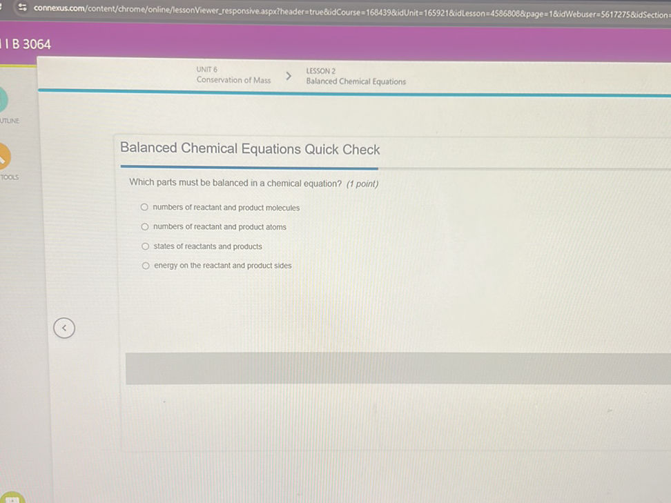 Balanced Chemical Equations Quick Check | StudyX