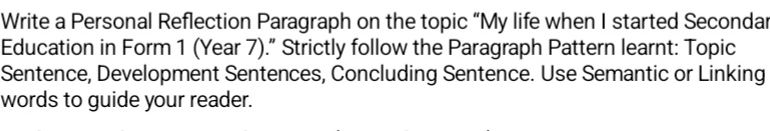 Write a Personal Reflection Paragraph on the | StudyX