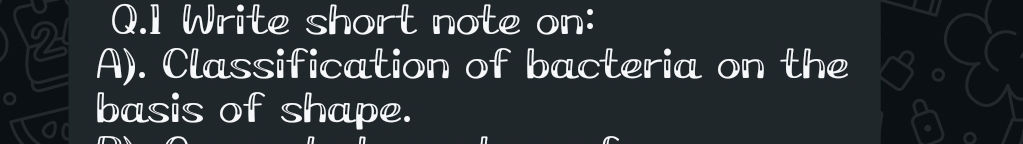 Q.1 Write short note on: A). Classification | StudyX