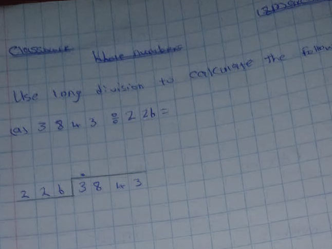 Use long division to calculate the follow | StudyX