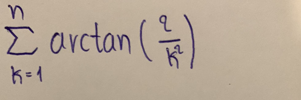 Calculate the sum of arctan(2/k^2) from k=1 | StudyX
