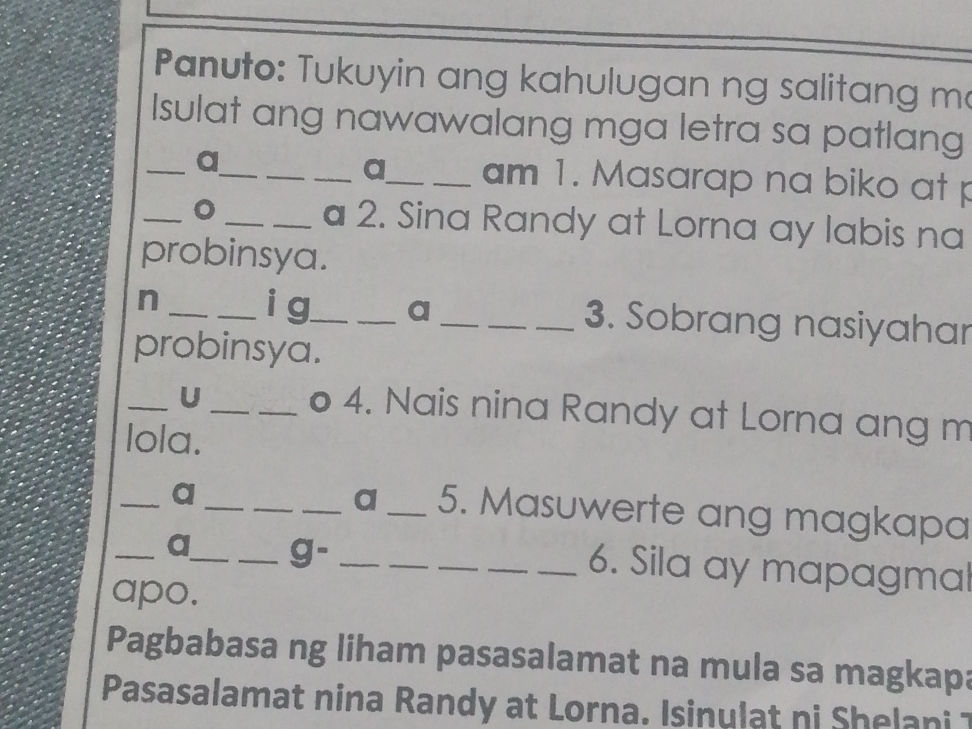 Panuto: Tukuyin ang kahulugan ng salitang ma | StudyX