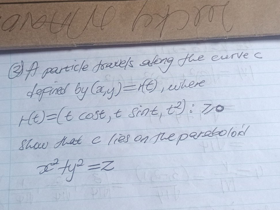 ③ A particle travels along the curve c | StudyX