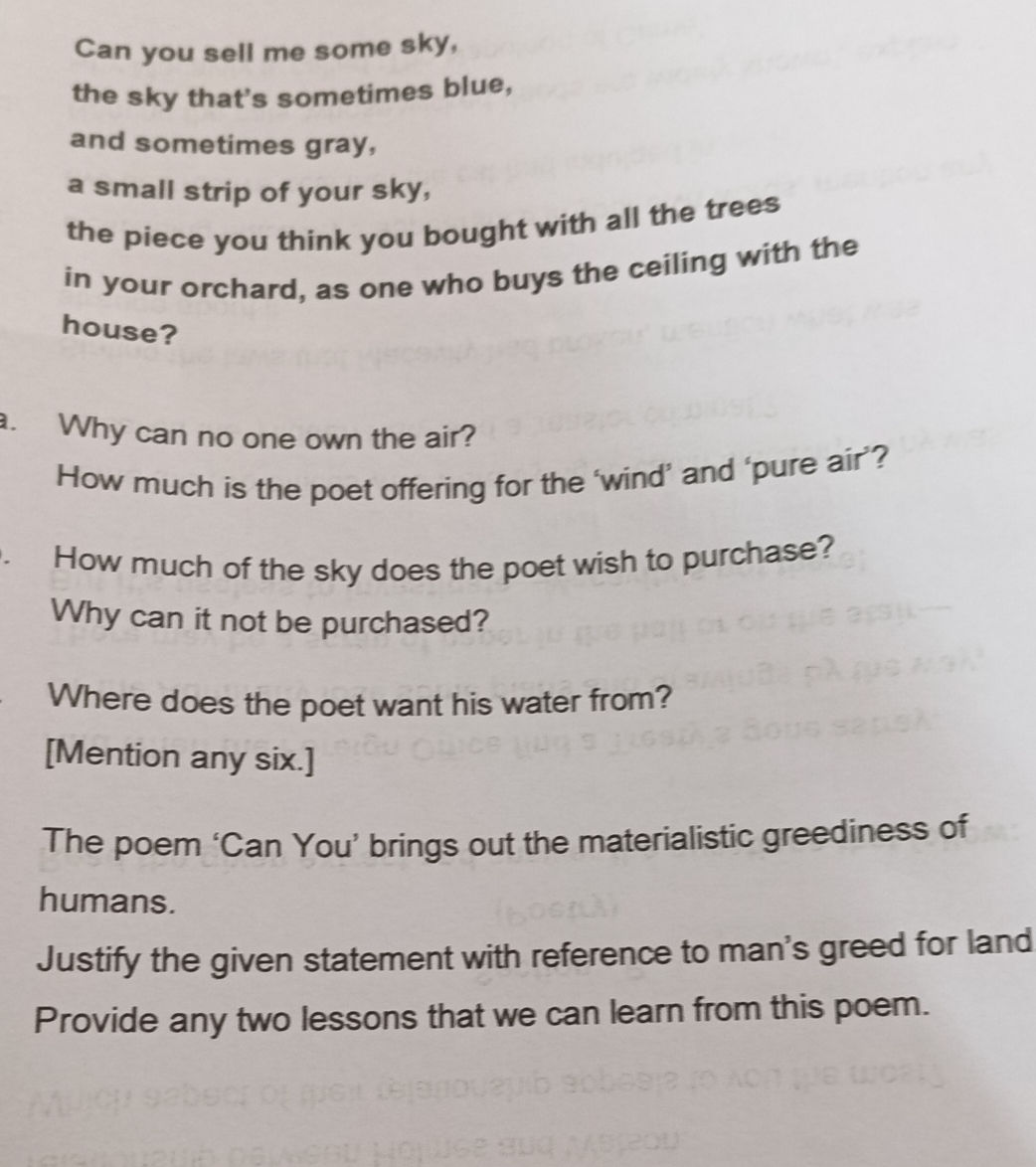 Can you sell me some sky, the sky that's | StudyX