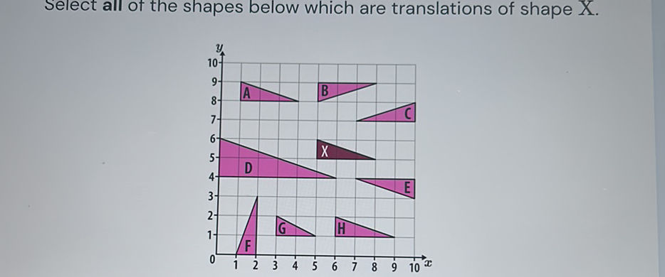 Select all of the shapes below which are | StudyX