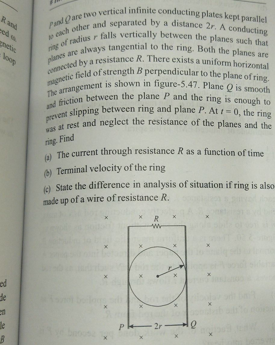 P and Q are two vertical infinite conducting | StudyX