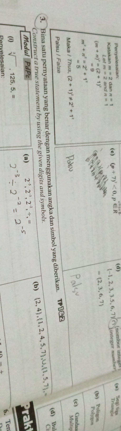 3. Bina satu pernyataan yang benar dengan | StudyX
