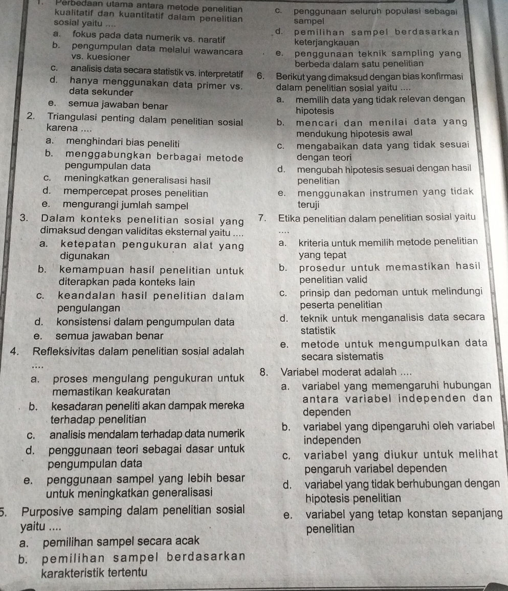 1. Perbedaan utama antara metode penelitian | StudyX