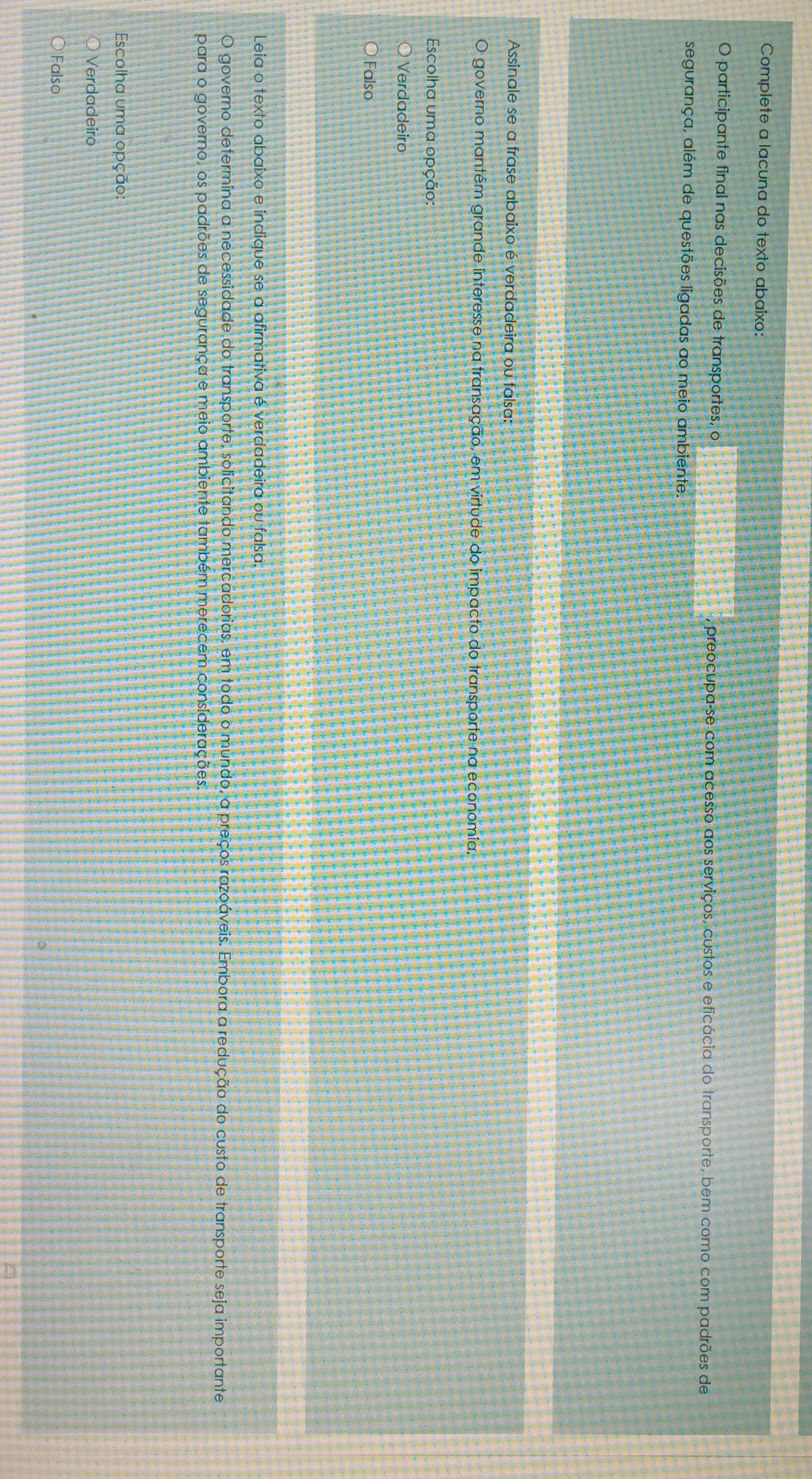Complete a lacuna do texto abaixo: O | StudyX