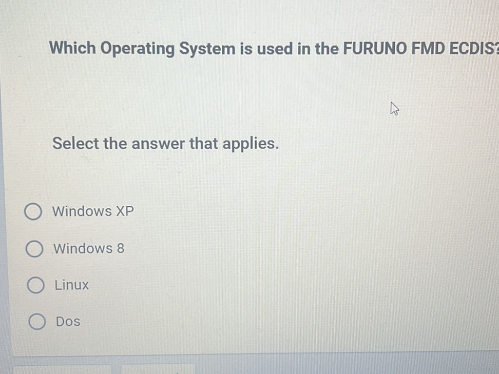 Which Operating System is used in the FURUNO | StudyX