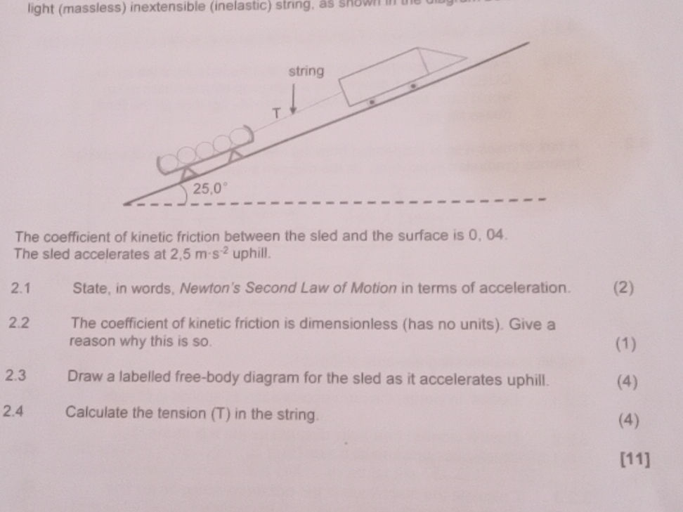The coefficient of kinetic friction between | StudyX