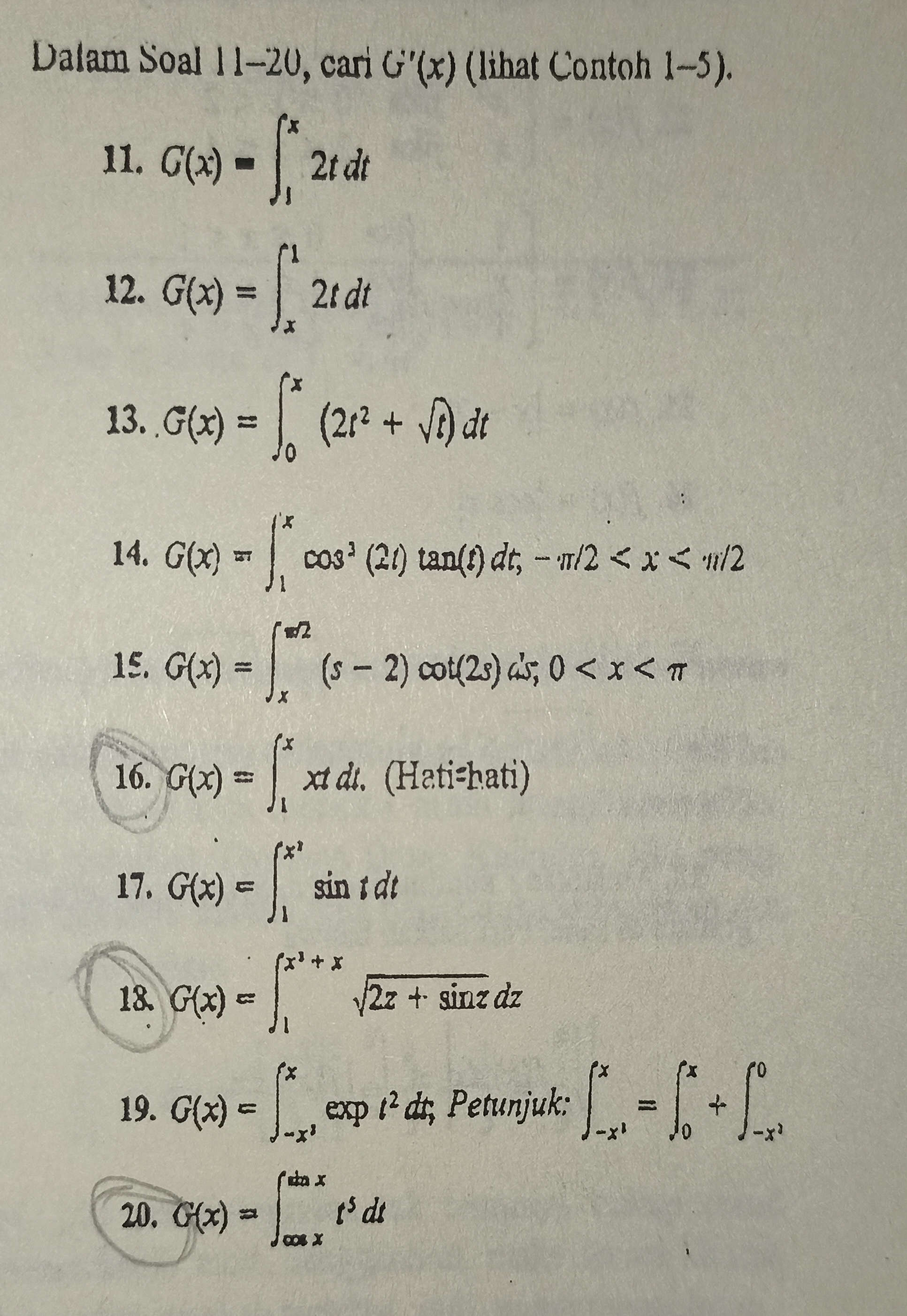 Dalam Soal 11-20, cari G'(x) (lihat Contoh | StudyX