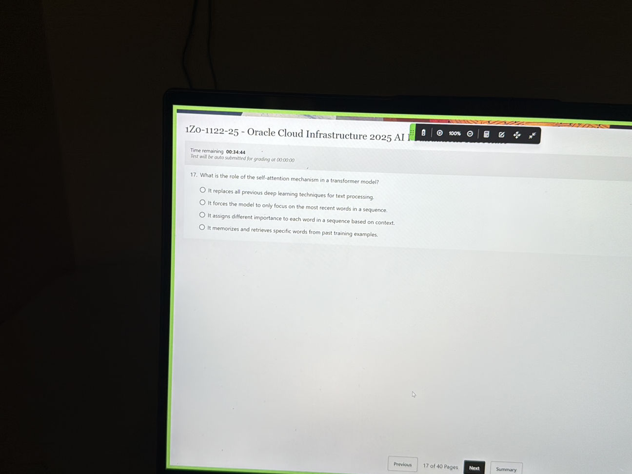 17. What is the role of the self-attention | StudyX