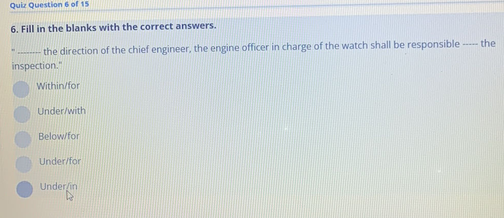 6. Fill in the blanks with the correct | StudyX