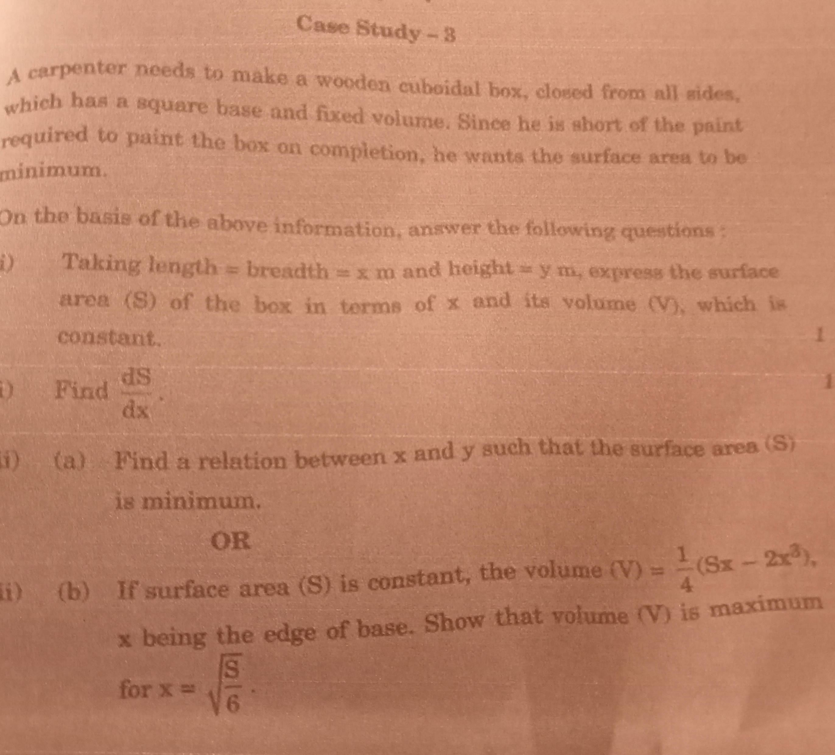 A carpenter needs to make a wooden cuboidal | StudyX