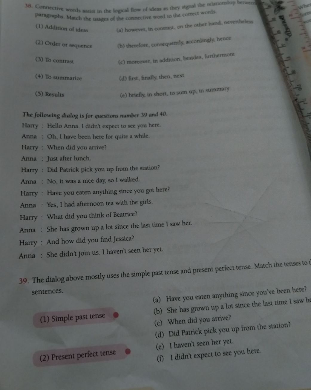 39. The dialog above mostly uses the simple | StudyX