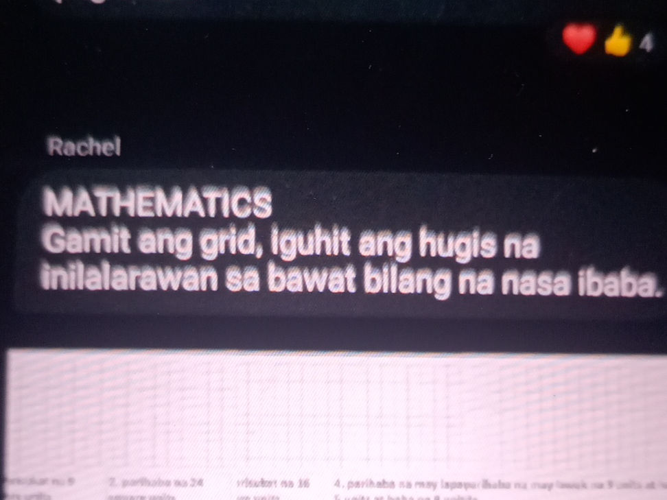 MATHEMATICS Gamit ang grid, iguhit ang hugis | StudyX