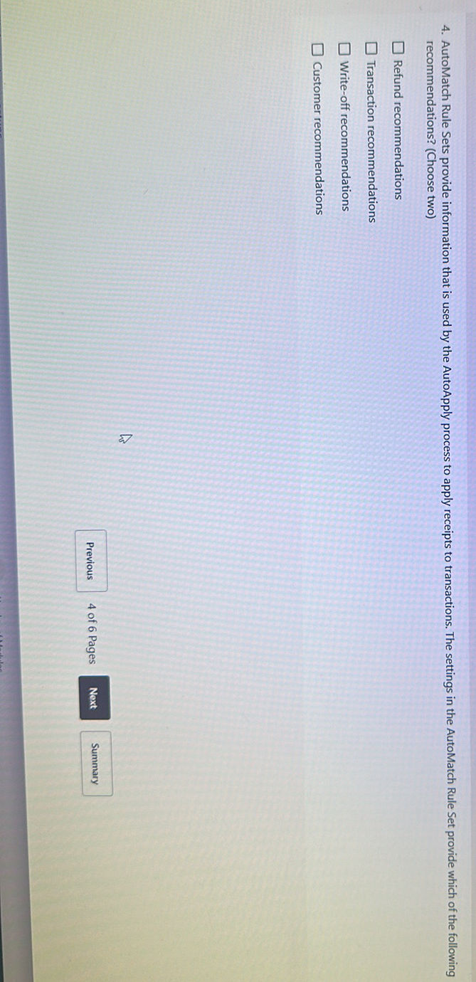 4. AutoMatch Rule Sets provide information | StudyX