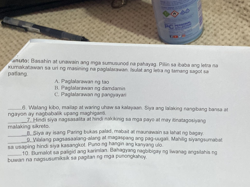 anuto: Basahin at unawain ang mga sumusunod | StudyX