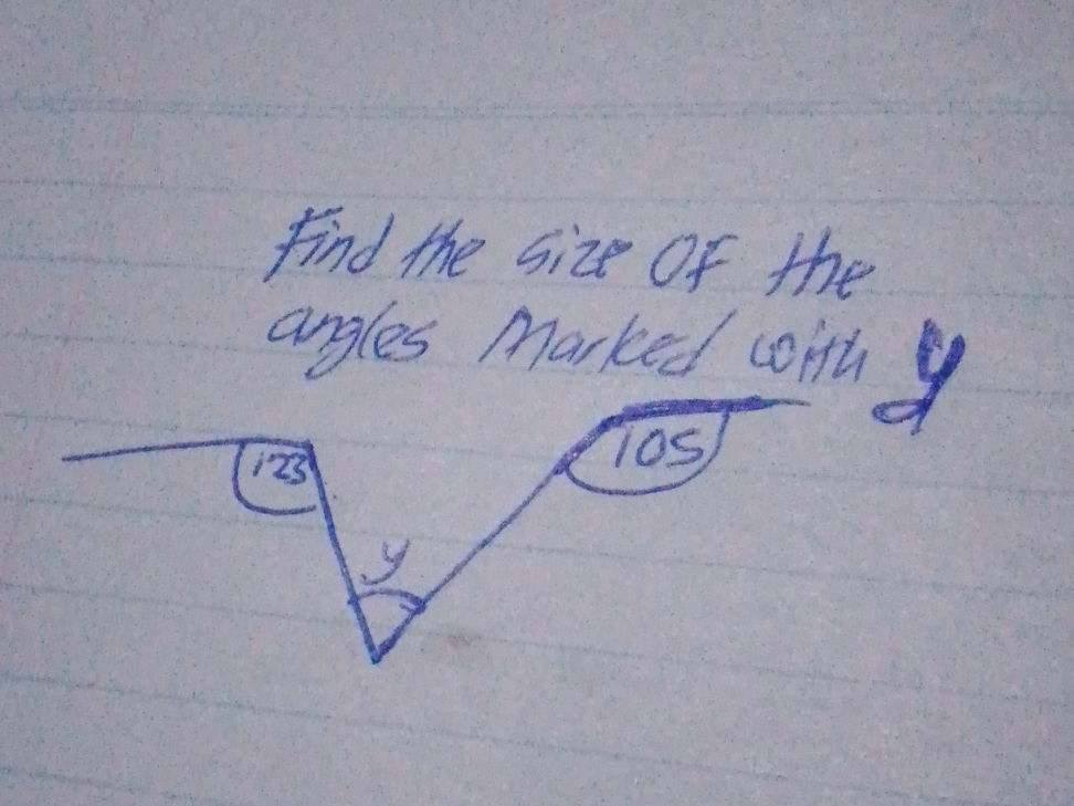 Find the size of the angles marked with y | StudyX