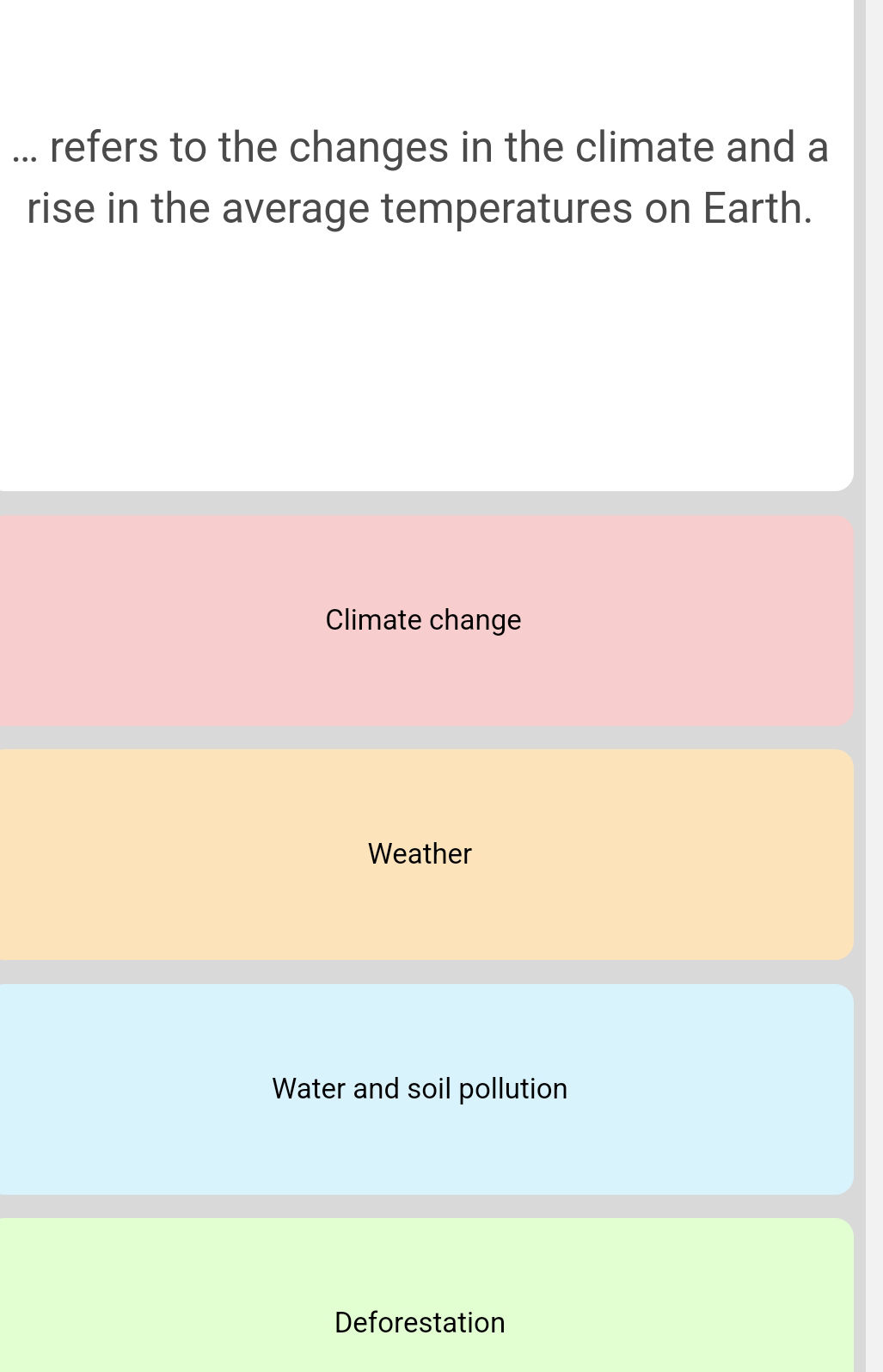refers to the changes in the climate and | StudyX