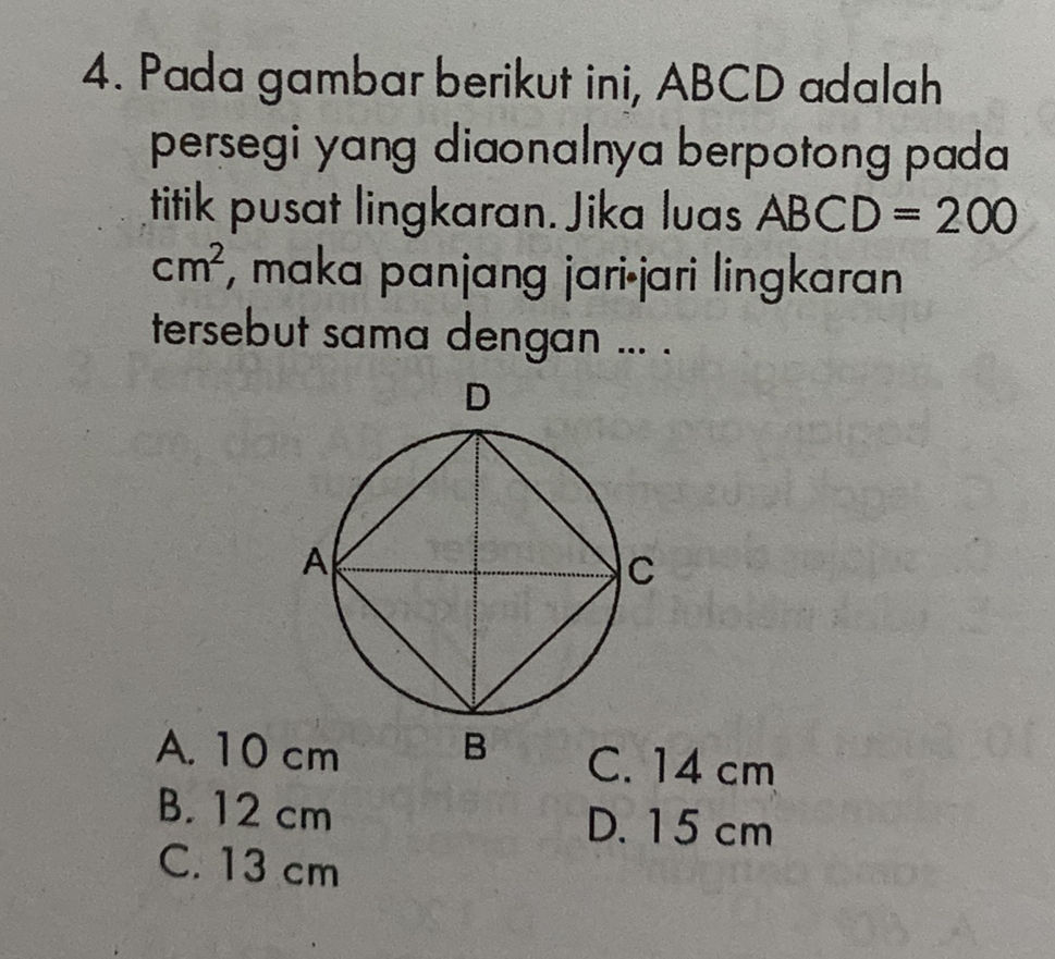4. Pada gambar berikut ini, ABCD adalah | StudyX