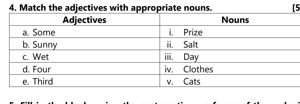 4. Match the adjectives with appropriate | StudyX