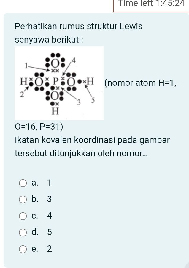 Perhatikan rumus struktur Lewis senyawa | StudyX