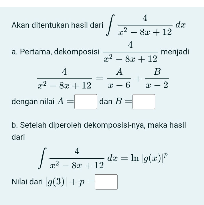 Akan ditentukan hasil dari \( {4}{x^2 - 8x | StudyX
