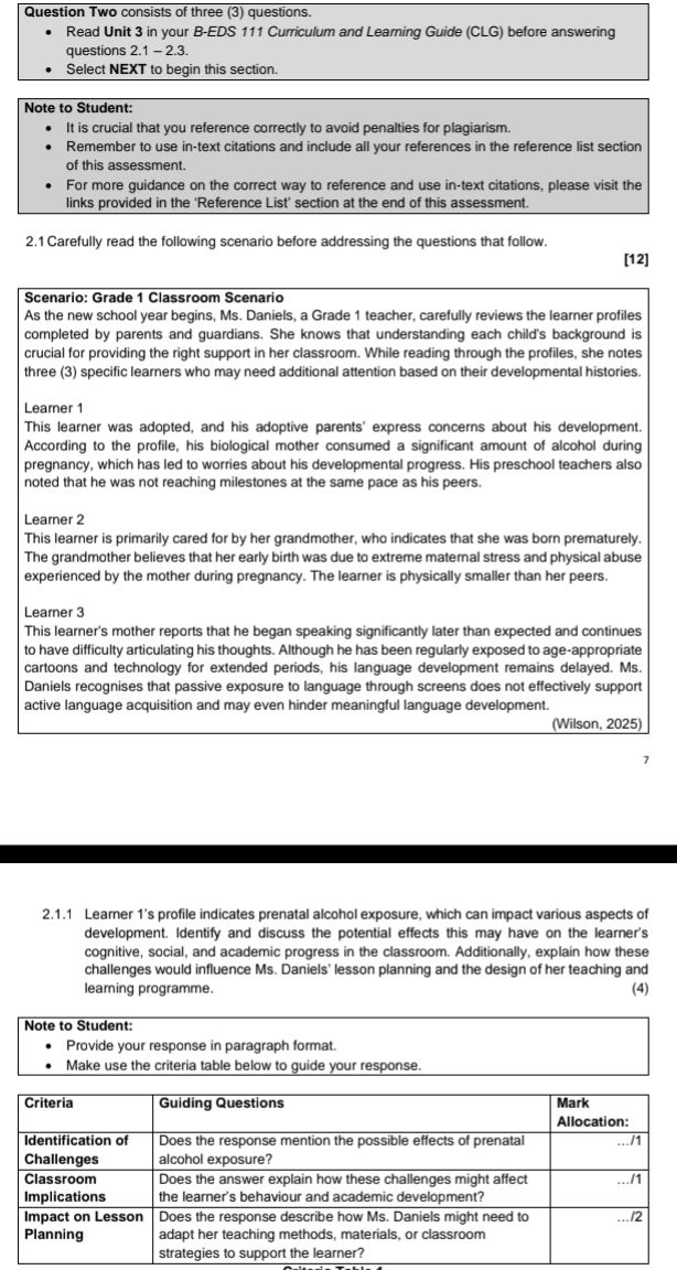 Question Two consists of three (3) | StudyX