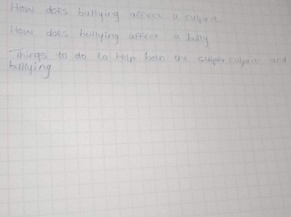 How does bullying affect a culprit? How | StudyX