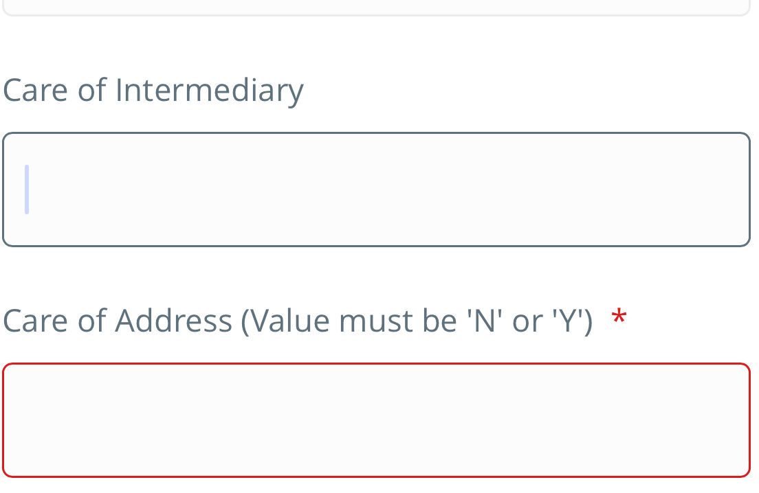 Care of Intermediary Care of Address (Value | StudyX