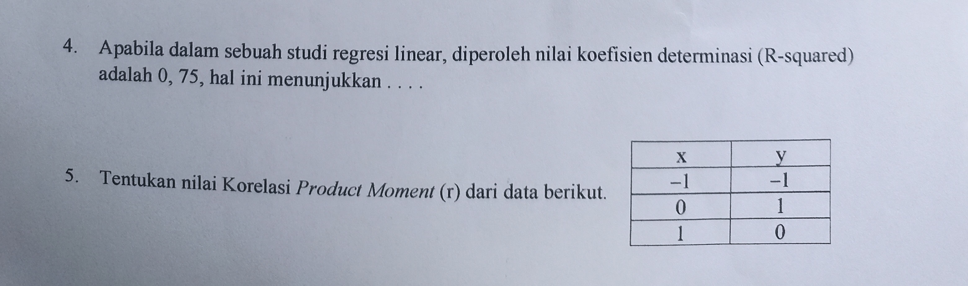 4. Apabila dalam sebuah studi regresi | StudyX