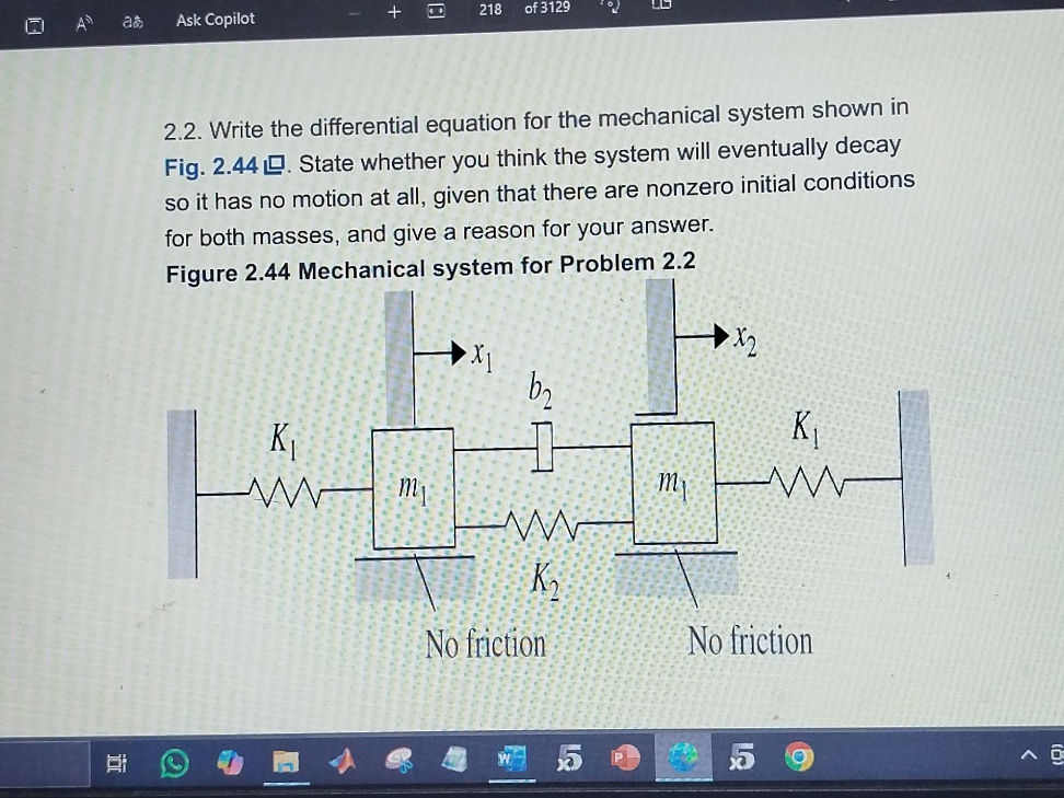 2.2. Write the differential equation for the | StudyX