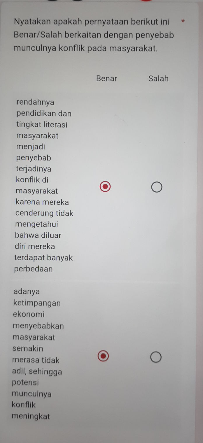 Nyatakan apakah pernyataan berikut ini | StudyX
