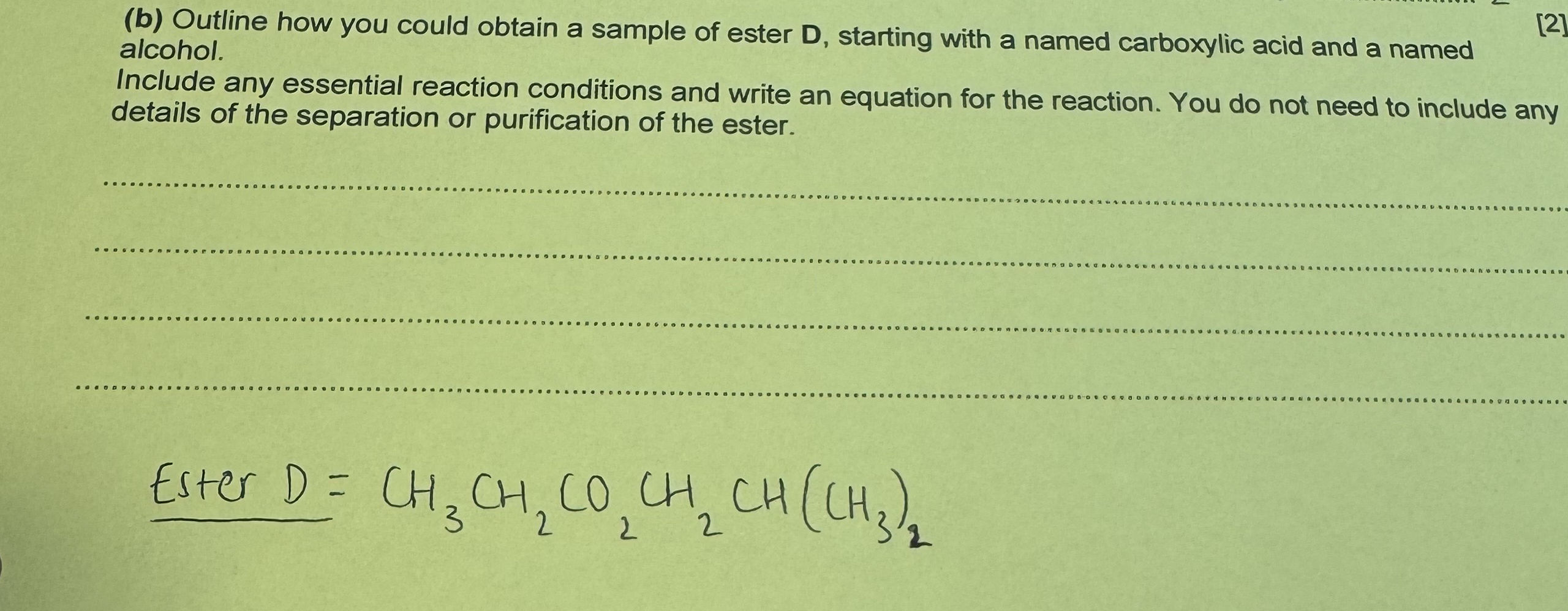 (b) Outline how you could obtain a sample of | StudyX