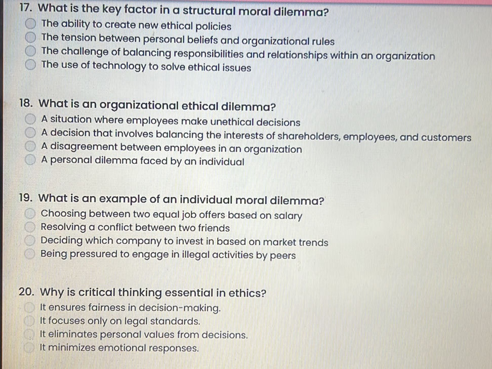 17. What is the key factor in a structural | StudyX