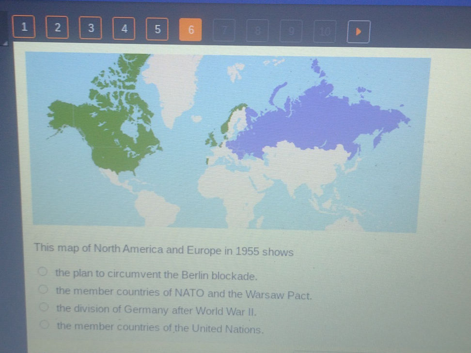 This map of North America and Europe in 1955 | StudyX