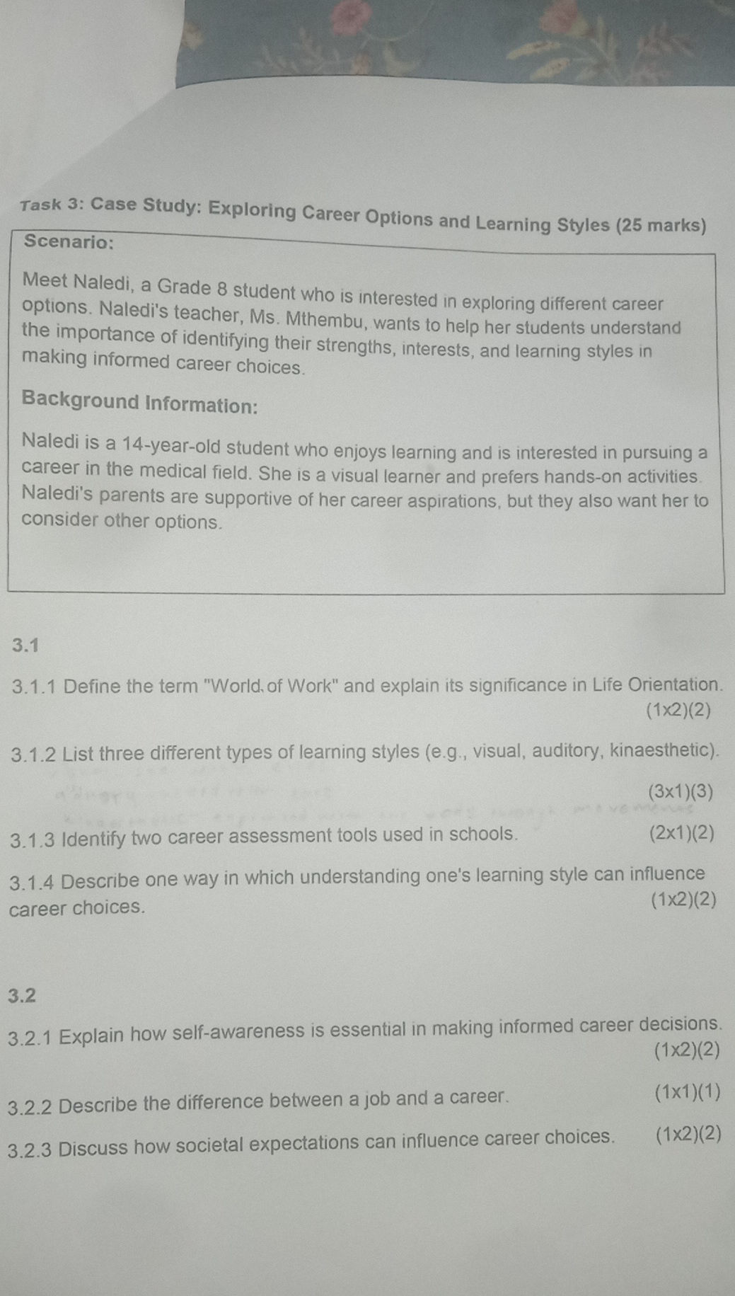 Task 3: Case Study: Exploring Career Options | StudyX