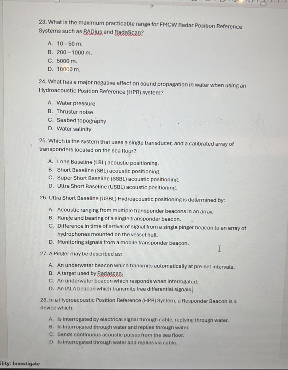 23. What is the maximum practicable range | StudyX