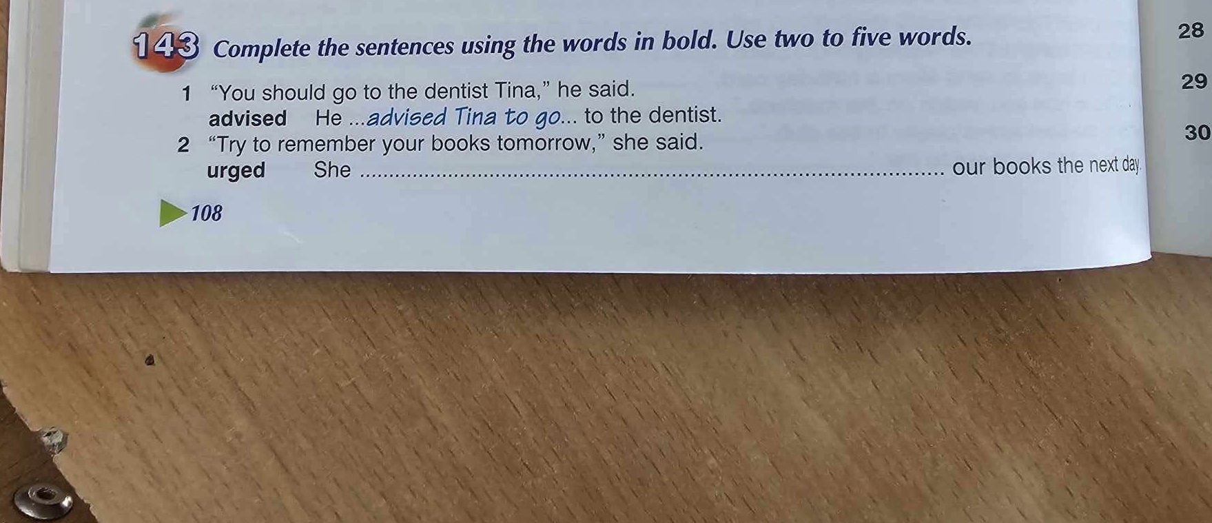 143 Complete the sentences using the words | StudyX